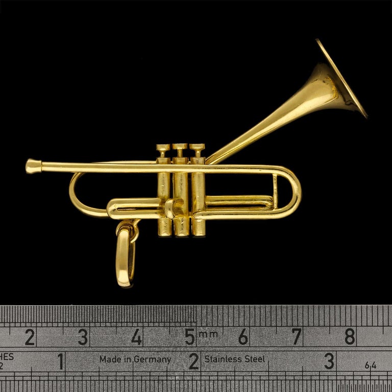 Gold Pendant in the Form of Dizzy Gillespie's Iconic Jazz 'Bent ...