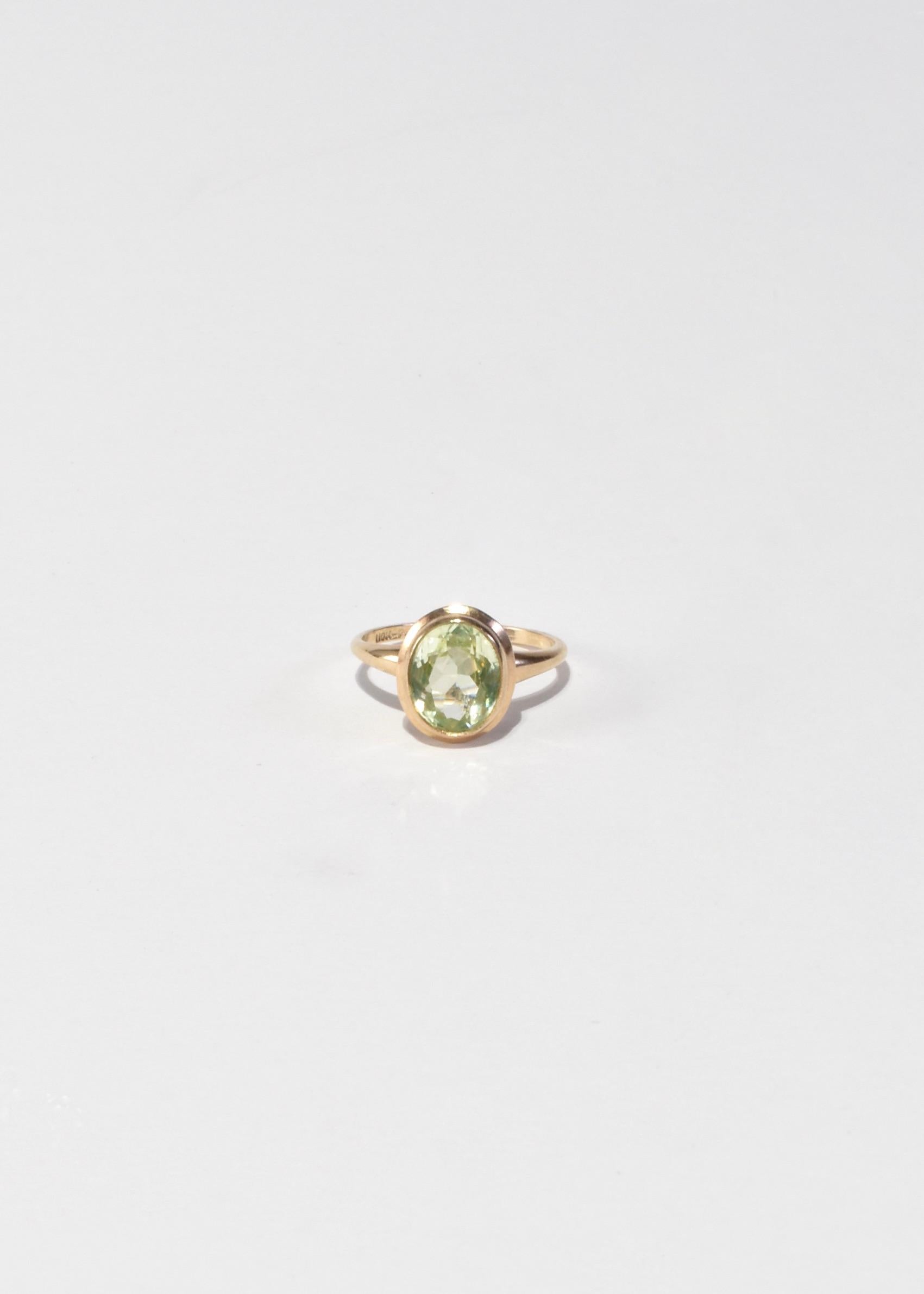 Gold Peridot Ring at 1stDibs