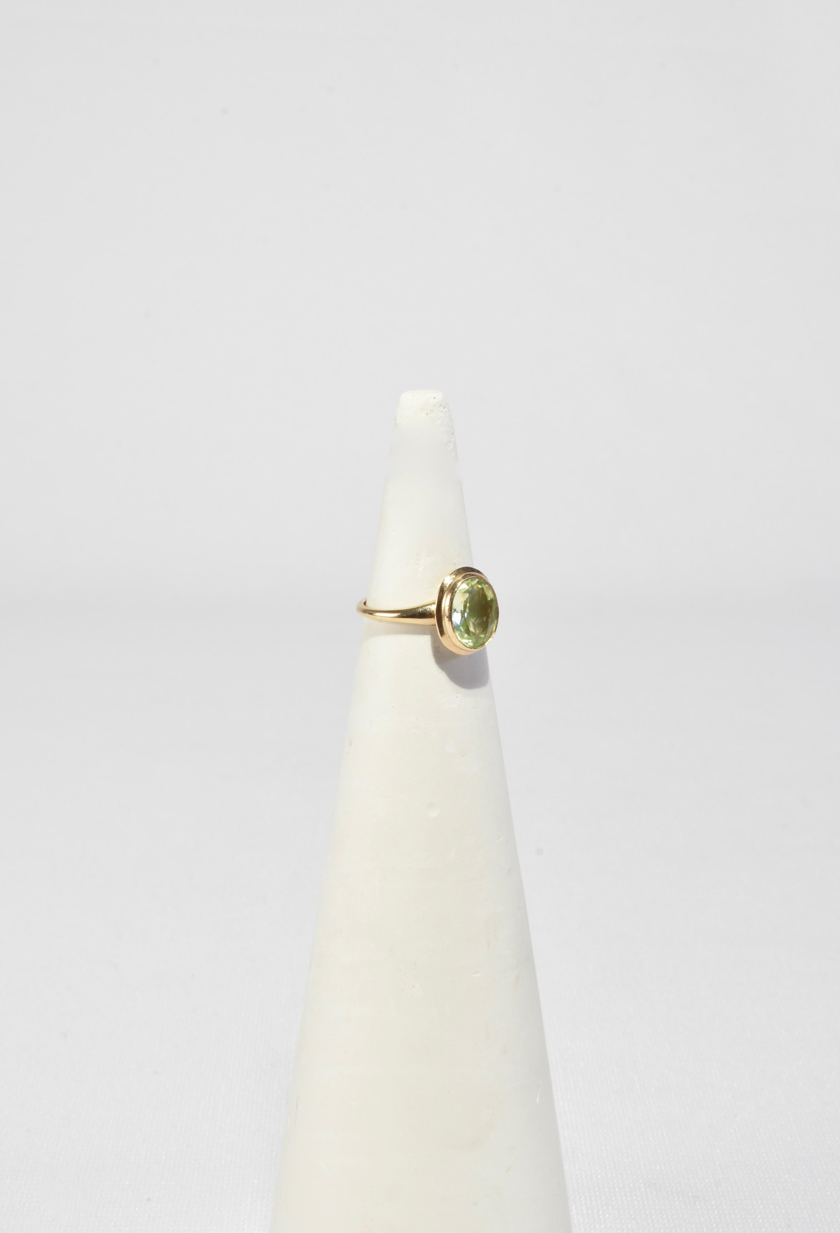 Gold Peridot Ring at 1stDibs