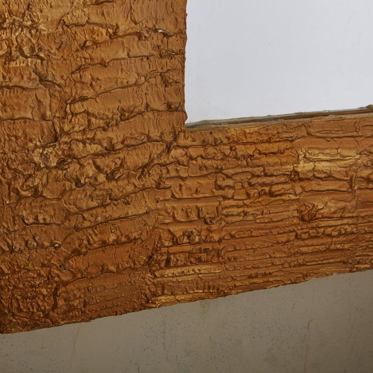 Gold Plaster Frame Wall Mirror, Italy, 1970s For Sale at 1stDibs