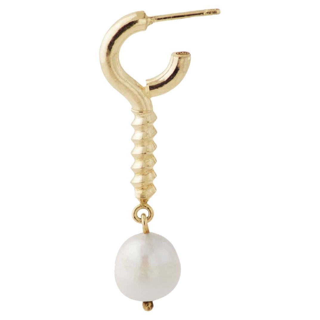 Sterling Silver Eye Hook Shape Individual Earring with Hanging ...