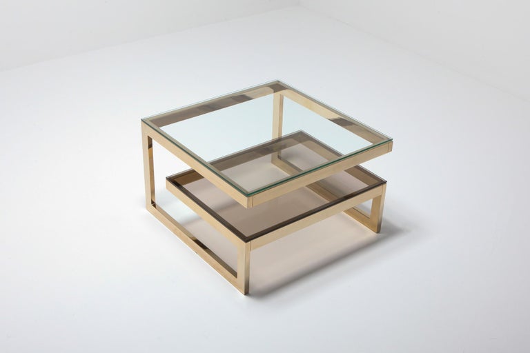 Gold-Plated 'G' Shaped Occasional Table For Sale at 1stDibs