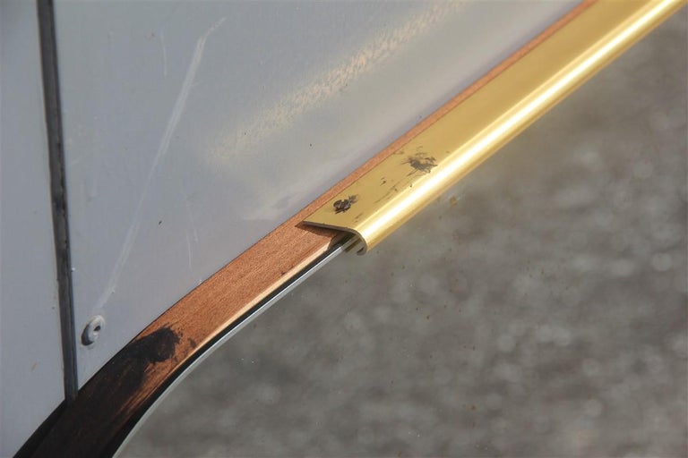 Gold-Plated Rectangular Wall Mirror with Rounded Corners in Italian ...