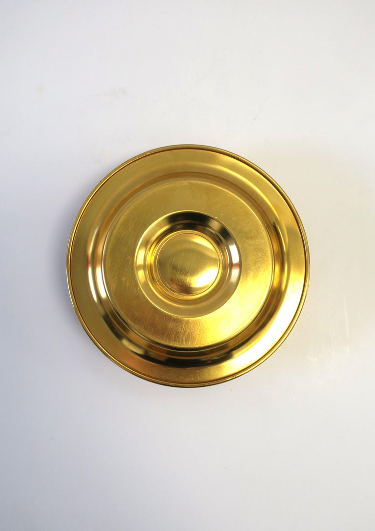 Gold Plated Revere Serving Bowl and Underplate Saucer For Sale at 1stDibs