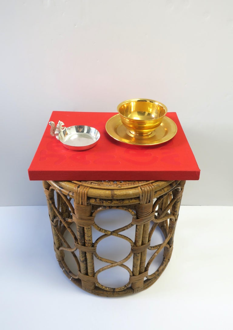 Gold Plated Revere Serving Bowl and Underplate Saucer For Sale at 1stDibs