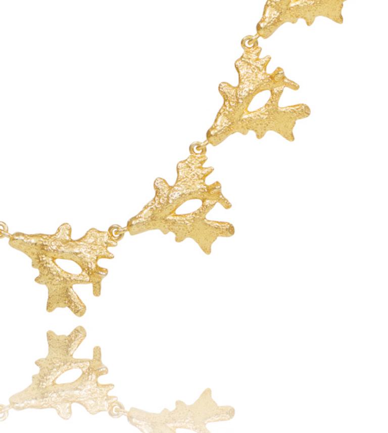 Gold Plated Silver Reef Necklace For Sale at 1stDibs