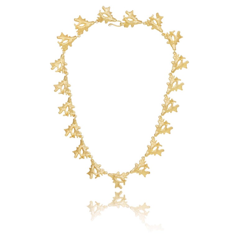 Gold Plated Silver Reef Necklace For Sale at 1stDibs