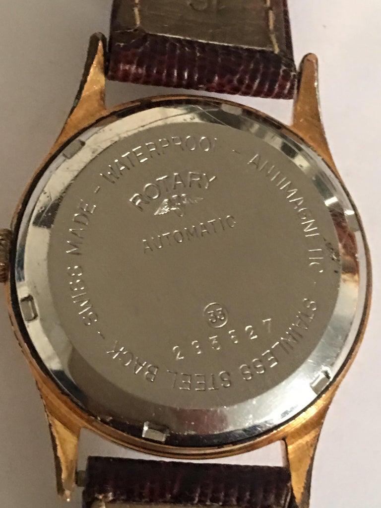 Gold-Plated Vintage 1940s Rotary Automatic Military Watch For Sale at ...