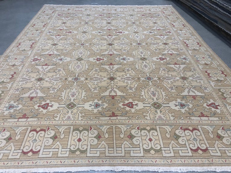 Gold, Red and Green Pattern Rug For Sale at 1stDibs