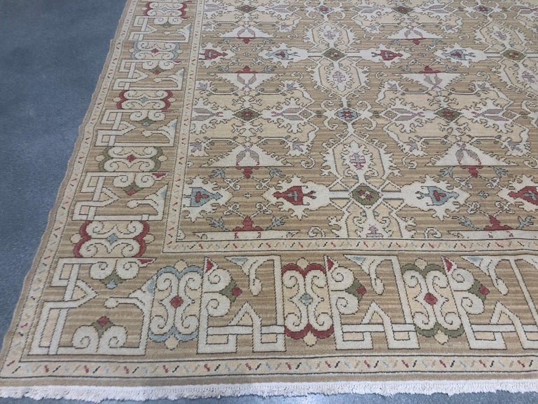 Gold, Red and Green Pattern Rug For Sale at 1stDibs