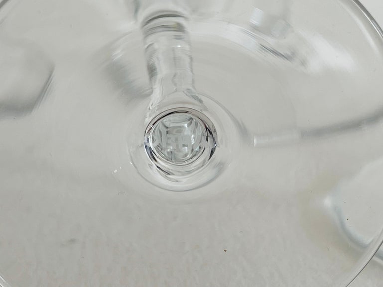 Gold Rim Champagne Glass Flutes, Set of 7 For Sale at 1stDibs