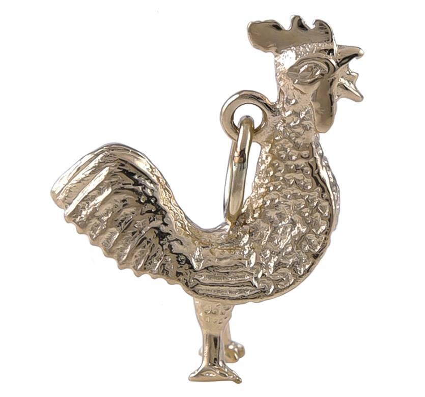 Gold Rooster Charm For Sale at 1stDibs | silver rooster pendant ...