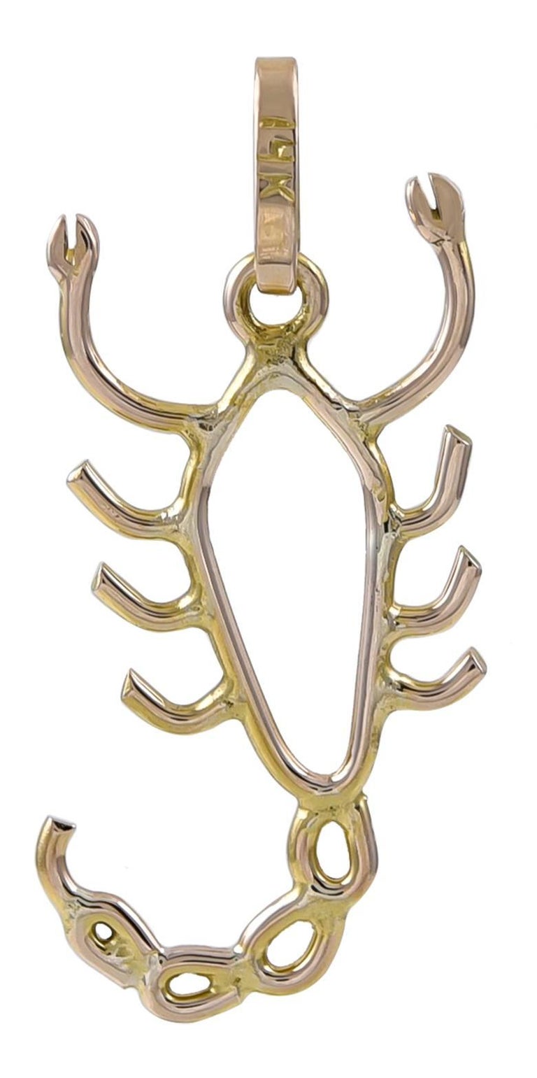 Gold Scorpio Charm or Pendant For Sale at 1stDibs
