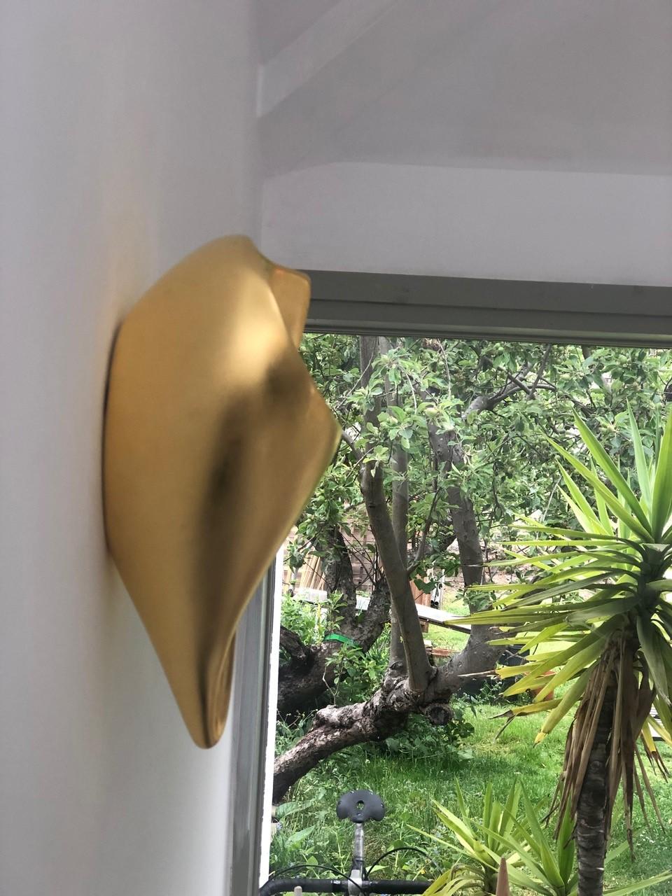 Gold Shell Wall Sconce Gilded in 23.5 Carat Gold Leaf by Hannah ...