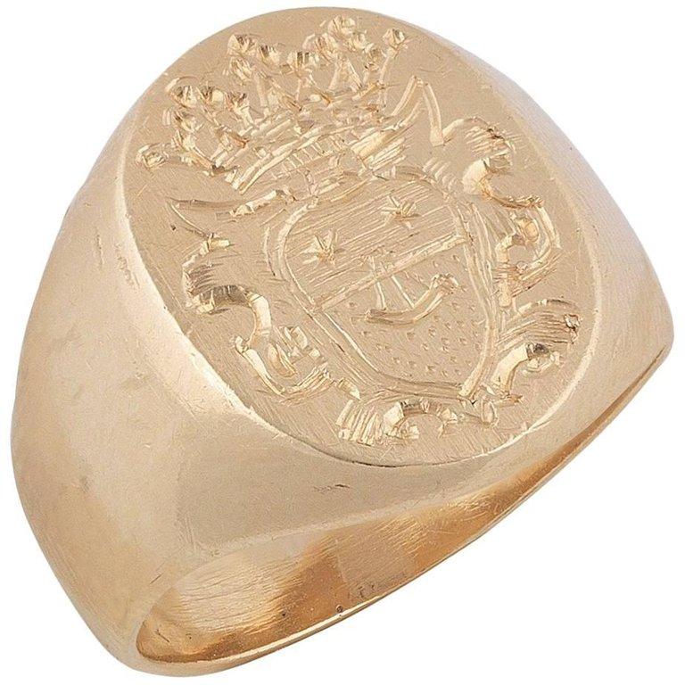 Gold Signet Ring at 1stDibs