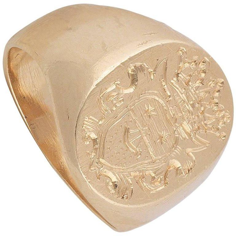 Gold Signet Ring at 1stDibs