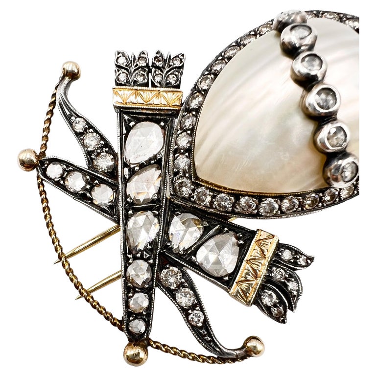 Gold Silver Rose-Cut Diamond Pearl Blackamoor Brooch For Sale at 1stDibs