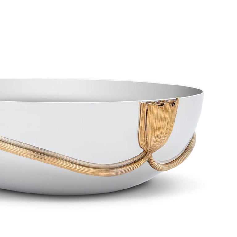 Gold Stalk Extra Large Round Cup For Sale at 1stDibs