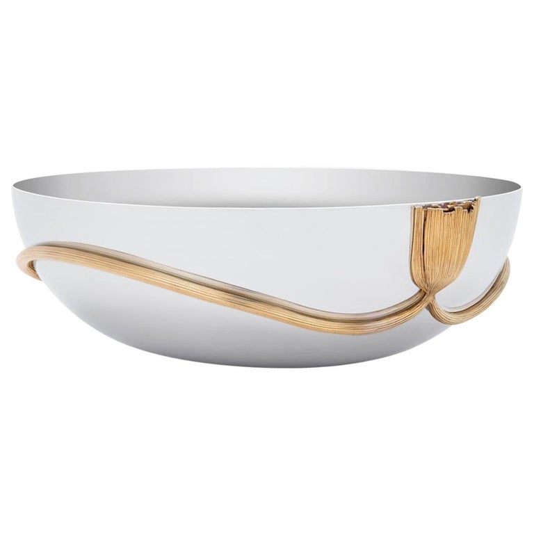 Gold Stalk Extra Large Round Cup For Sale at 1stDibs