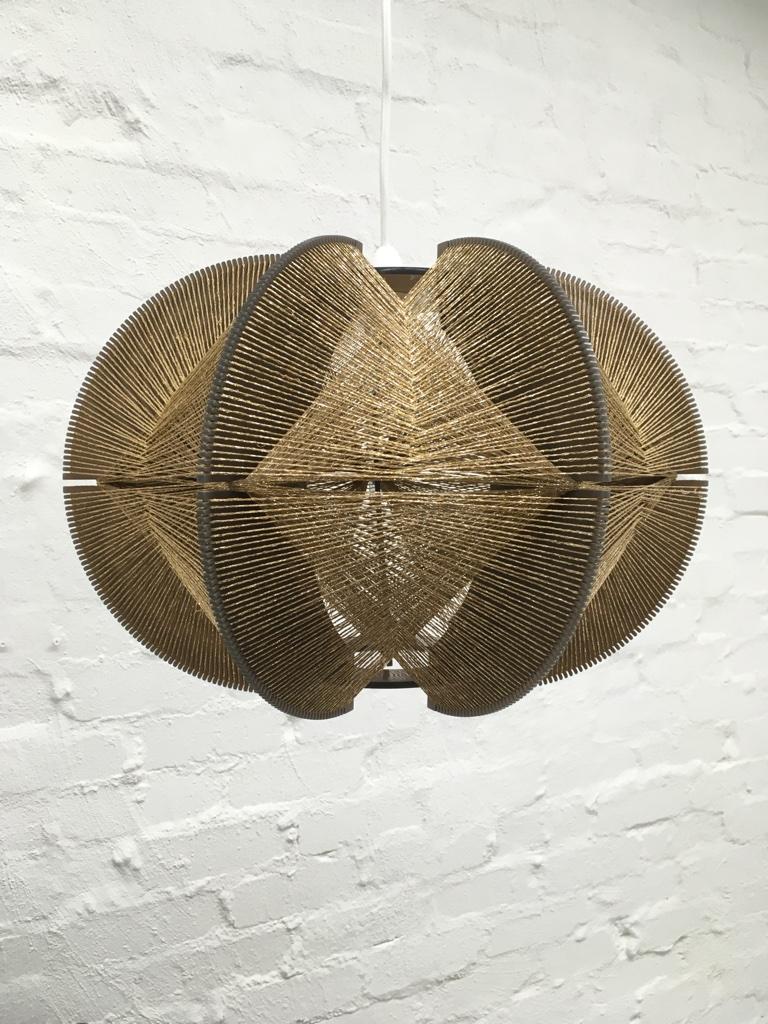 Gold String Pendant Light by Paul Secon for Sompex, 1960s at 1stDibs