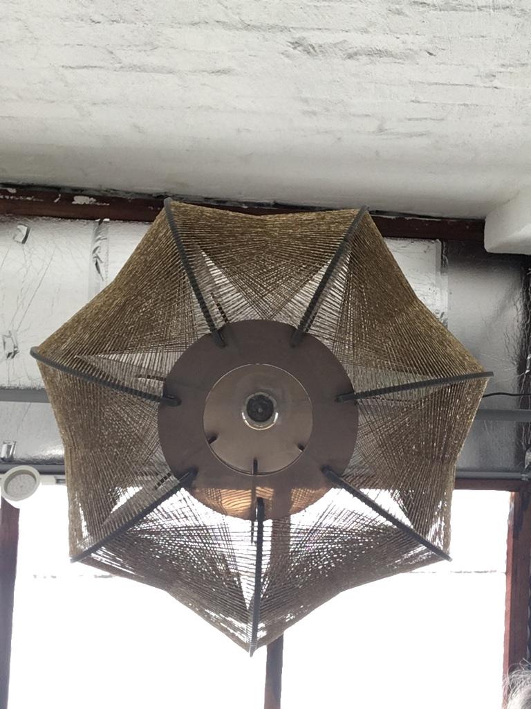 Gold String Pendant Light by Paul Secon for Sompex, 1960s at 1stDibs