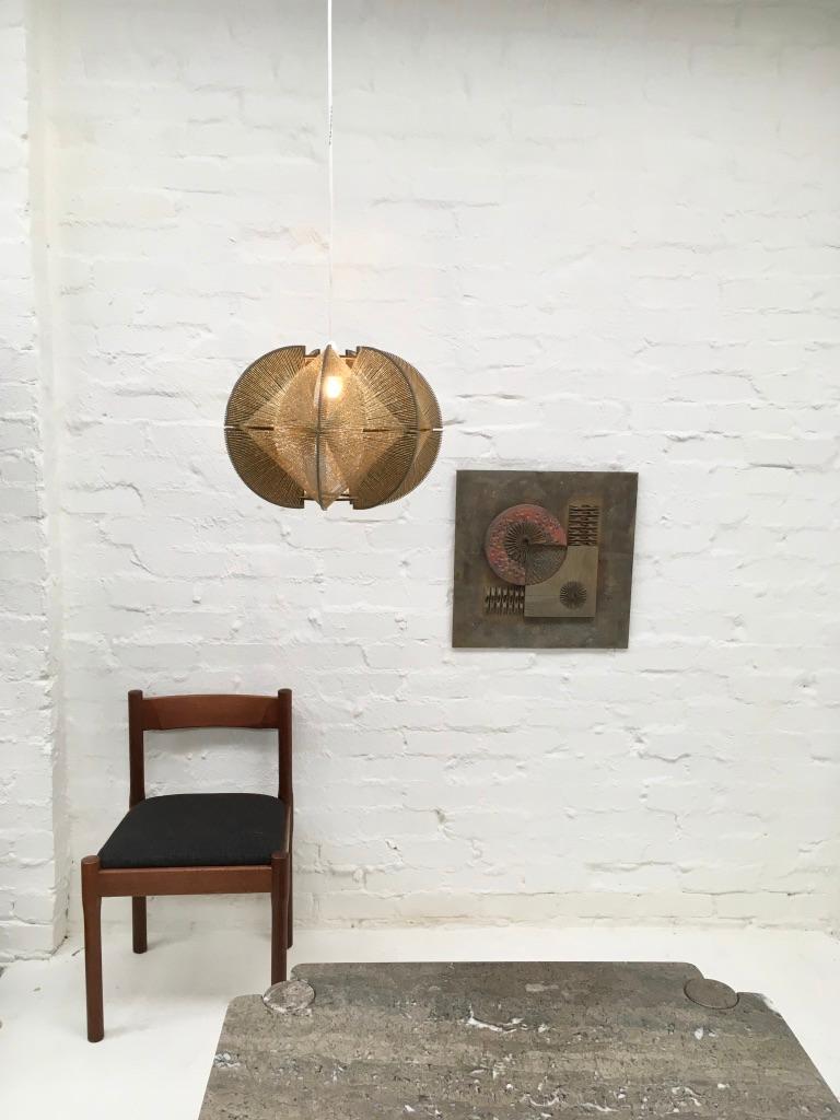 Gold String Pendant Light by Paul Secon for Sompex, 1960s at 1stDibs