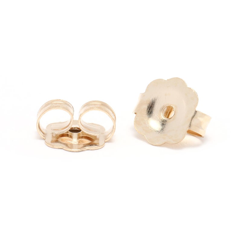 Gold Swirl Hoop Earrings, 14k Yellow Gold, Small Gold Hoops For Sale at ...