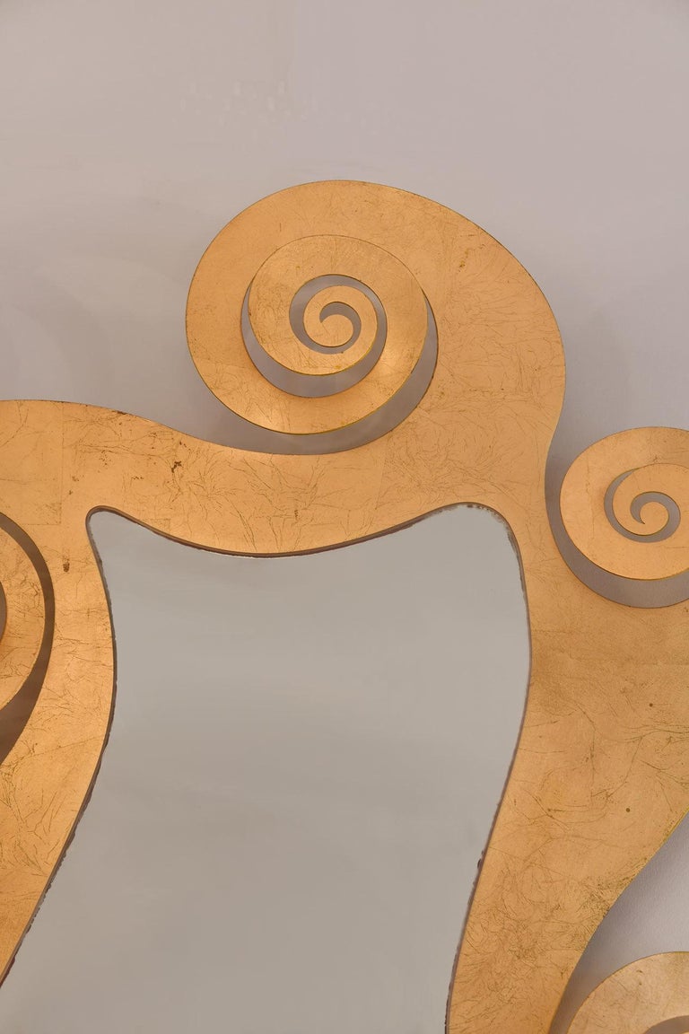 Gold Swirl Mirror For Sale at 1stDibs
