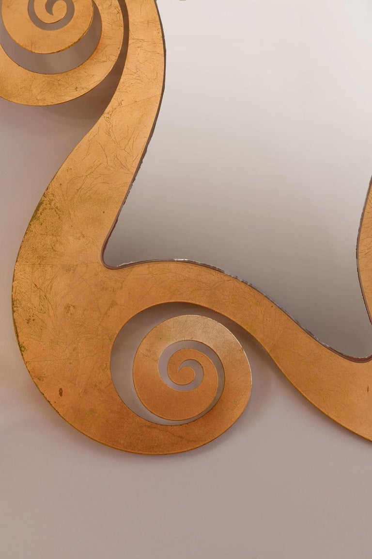 Gold Swirl Mirror For Sale at 1stDibs