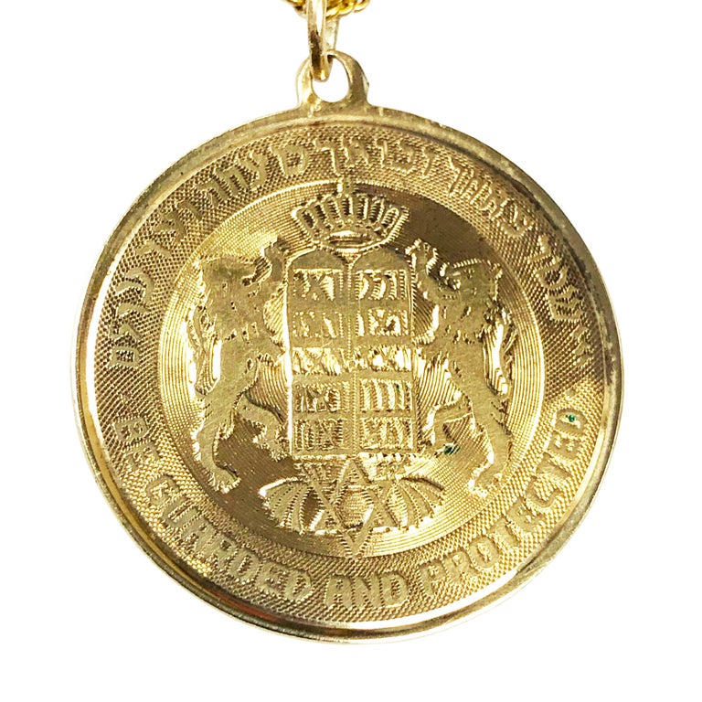 Gold Ten Commandments Pendant A Gift from Sammy Davis Jr. Worn by Jerry ...