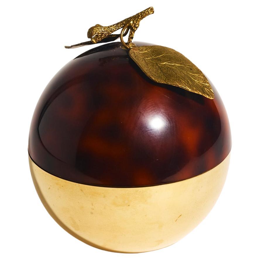 Midcentury Vintage Faux Alligator and Chrome Ice Bucket in Maroon Brown ...