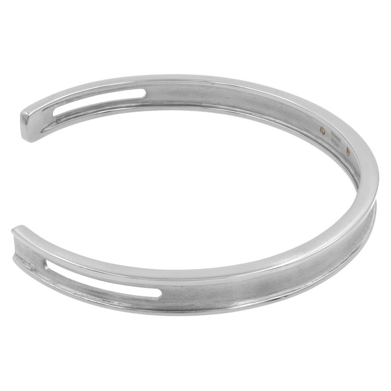 Gold Tytanium Unisex Bangle Bracelet Titanium 18K Rose Gold Size Large ...