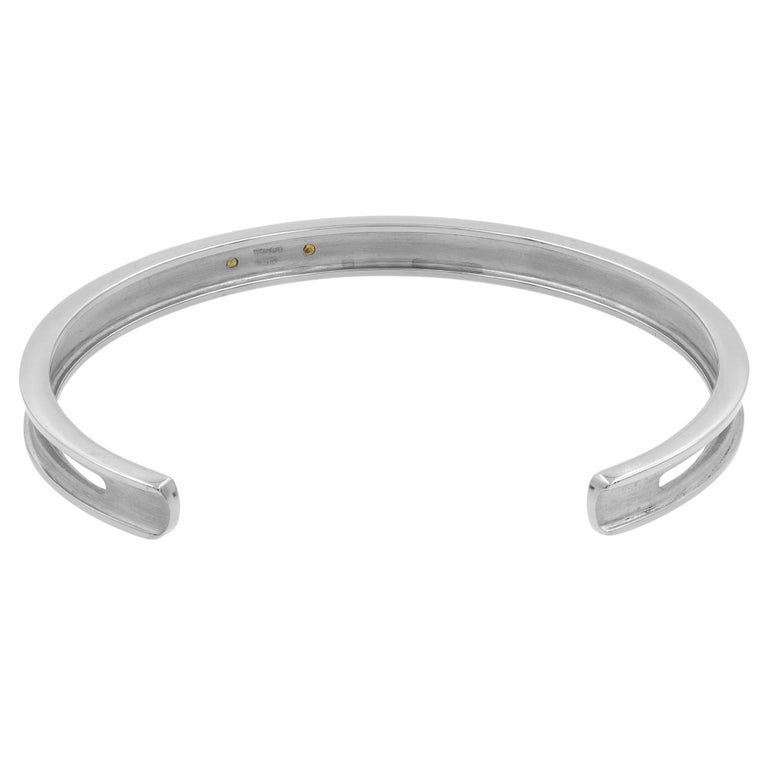 Gold Tytanium Unisex Bangle Bracelet Titanium 18K Rose Gold Size Medium ...