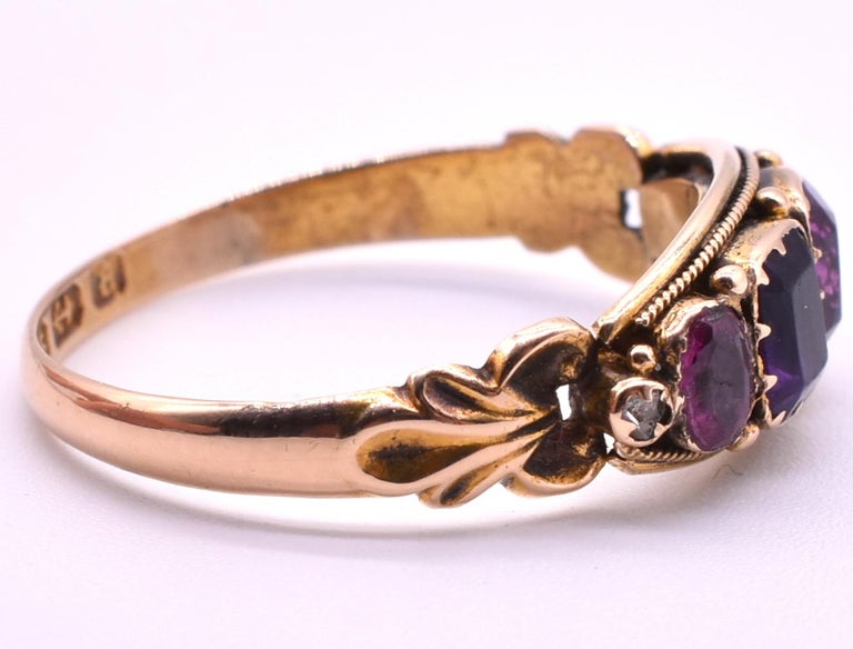 Gold Victorian Regard Ring Hallmarked Birmingham, 1875 at 1stDibs