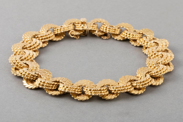 Gold Vintage French Bracelet at 1stDibs