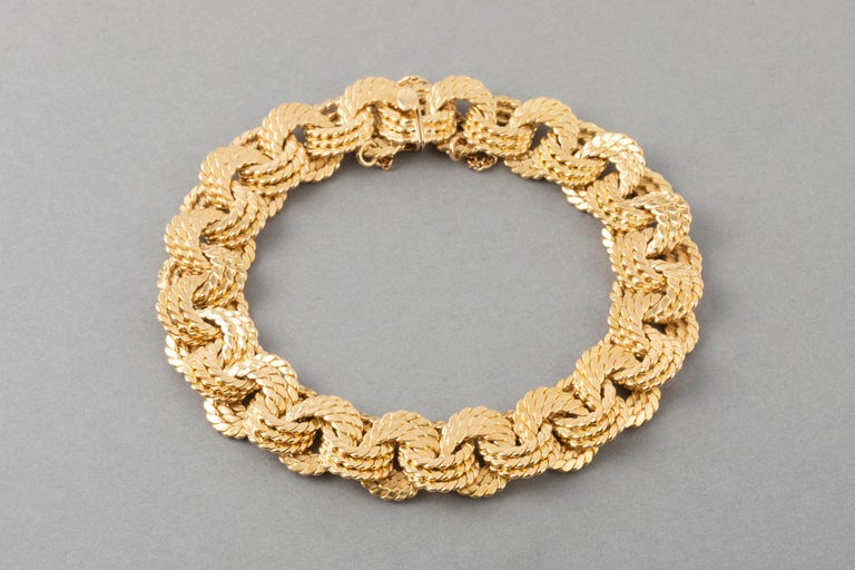 Gold Vintage French Bracelet at 1stDibs