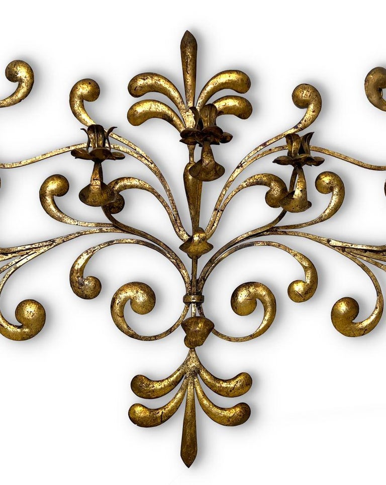 Gold Wall Candelabra For Sale at 1stDibs