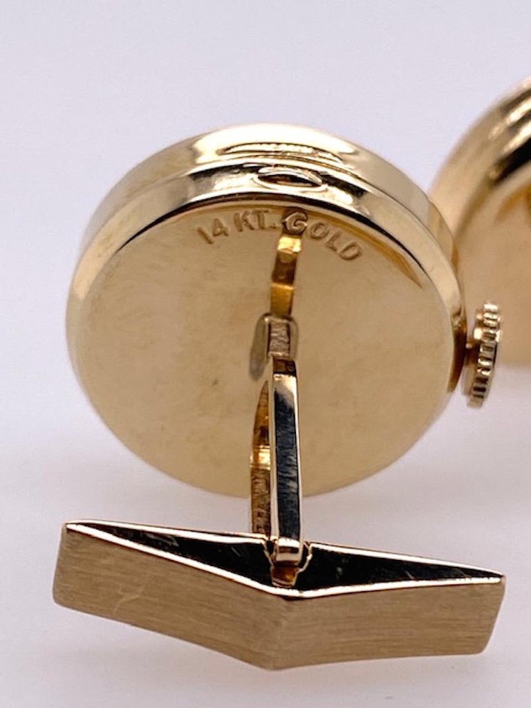 Gold Watch Cufflinks For Sale at 1stDibs