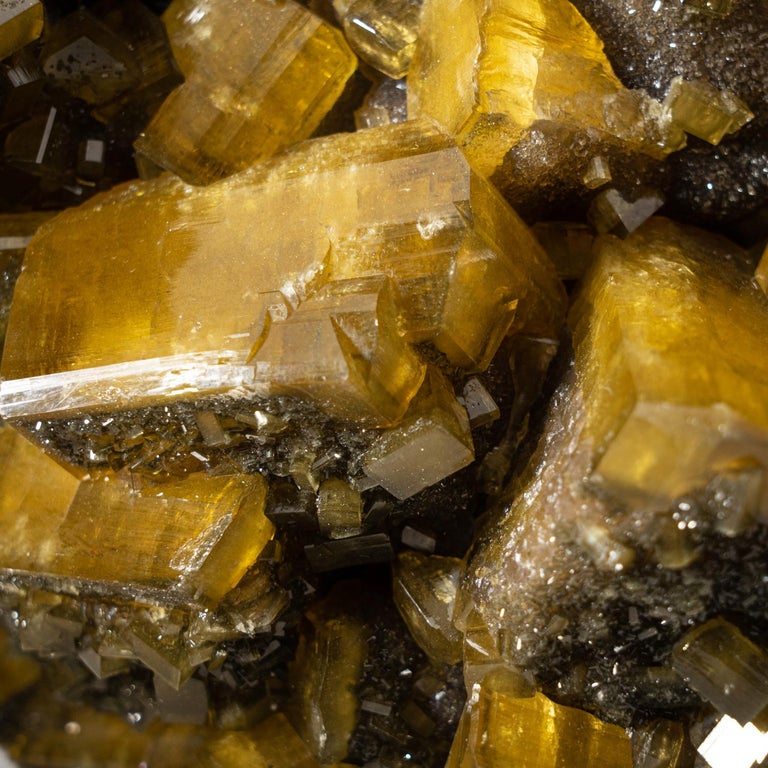 Natural Golden Barite Mineral with Marcasite Crystals From Guangxi ...