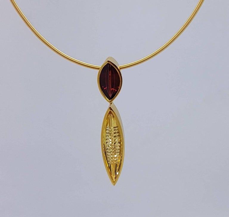Golden Beryl Spessartite Gold Pendant Necklace Atelier Munsteiner at ...