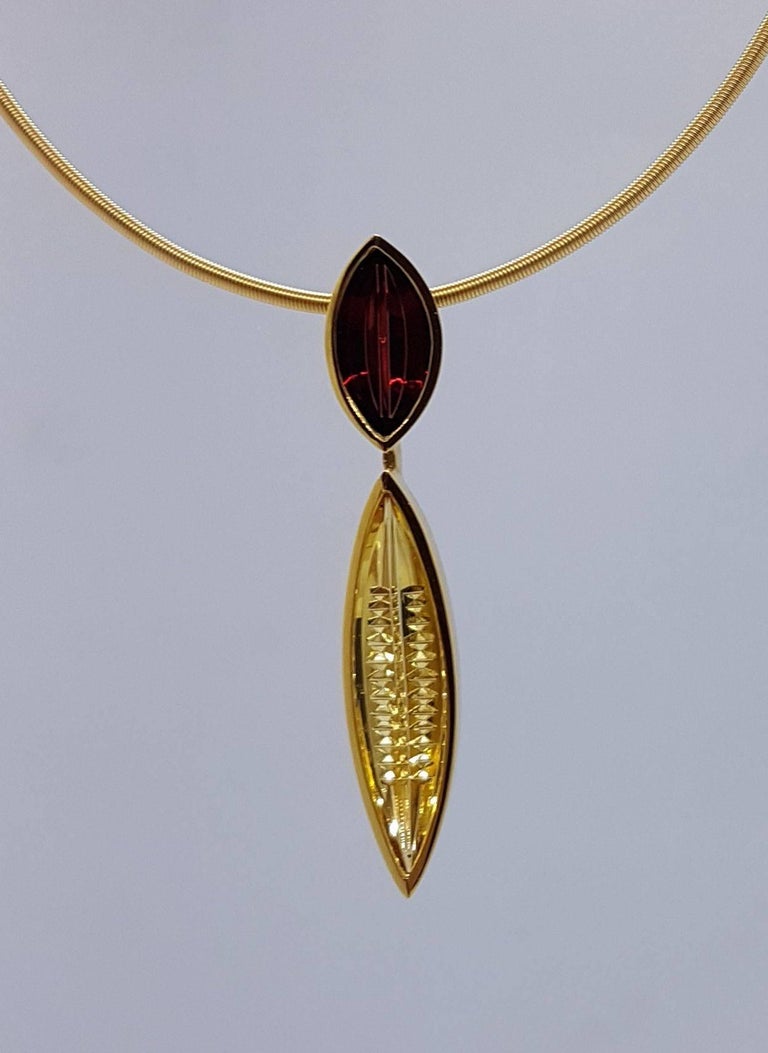 Golden Beryl Spessartite Gold Pendant Necklace Atelier Munsteiner at ...