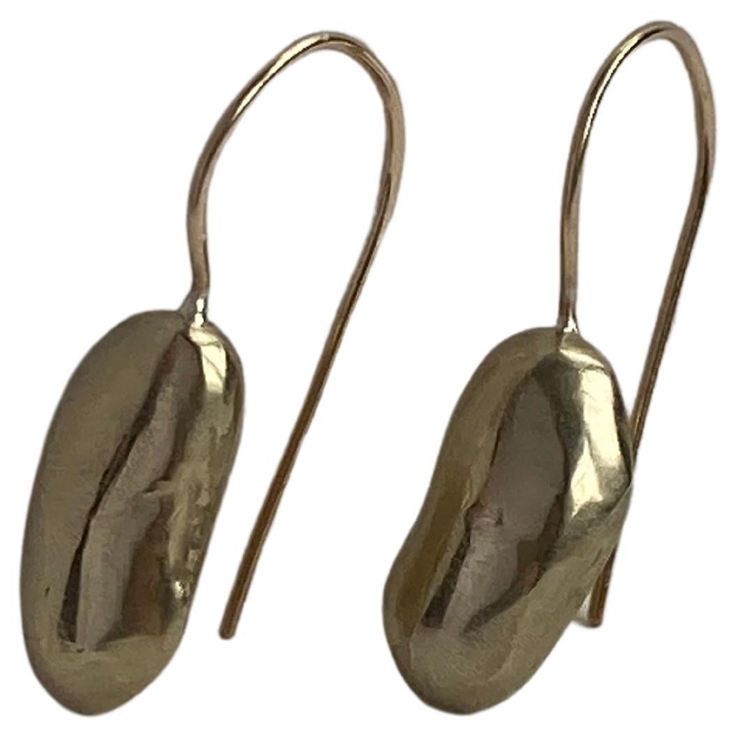 Golden brass kidney bean drops For Sale at 1stDibs