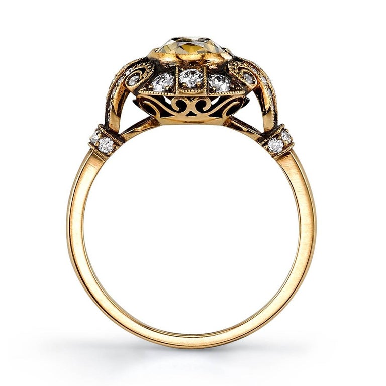 Golden Brown Diamond Engagement Ring at 1stDibs