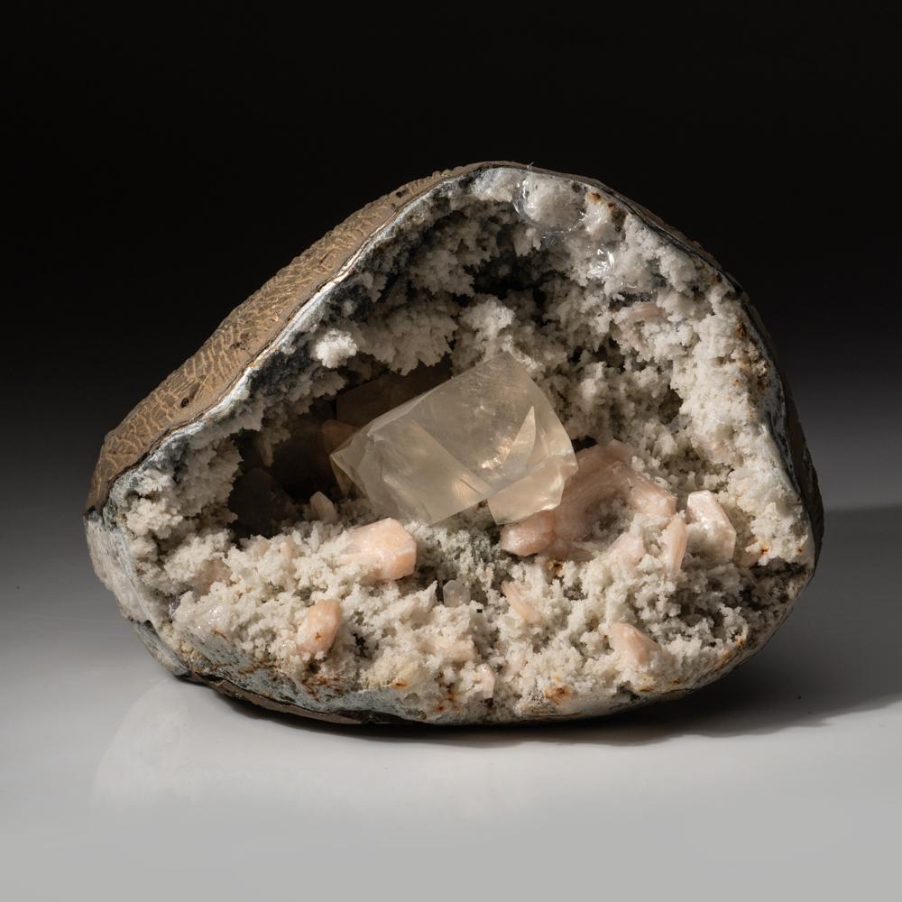 Golden Calcite with Stilbite Geode From Nasik District, Maharashtra ...