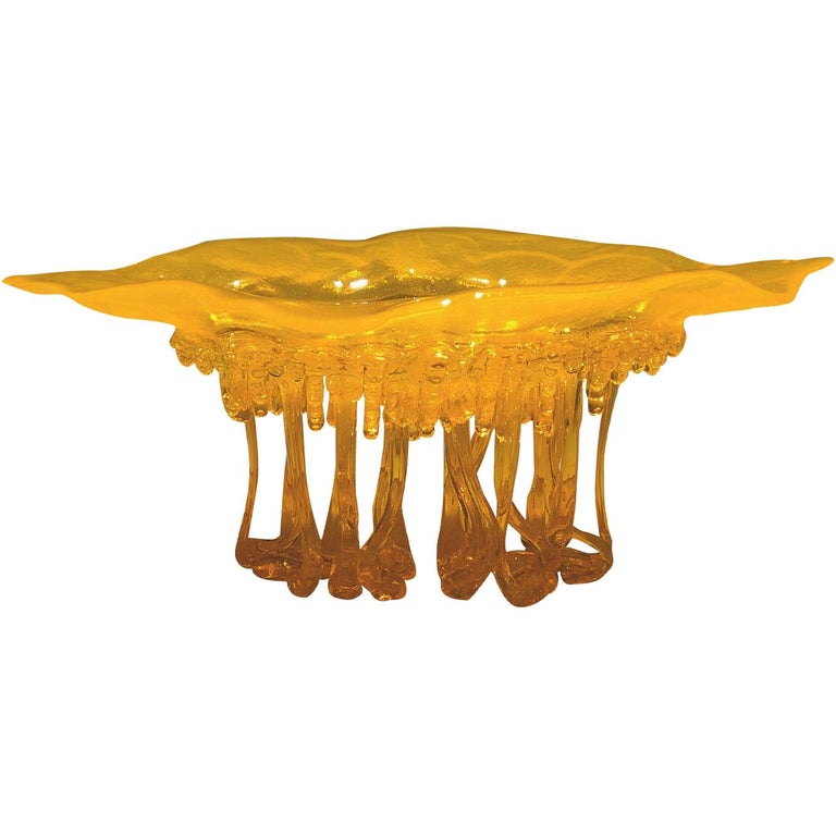 Golden Drop Murano Glass Sculpture For Sale at 1stDibs