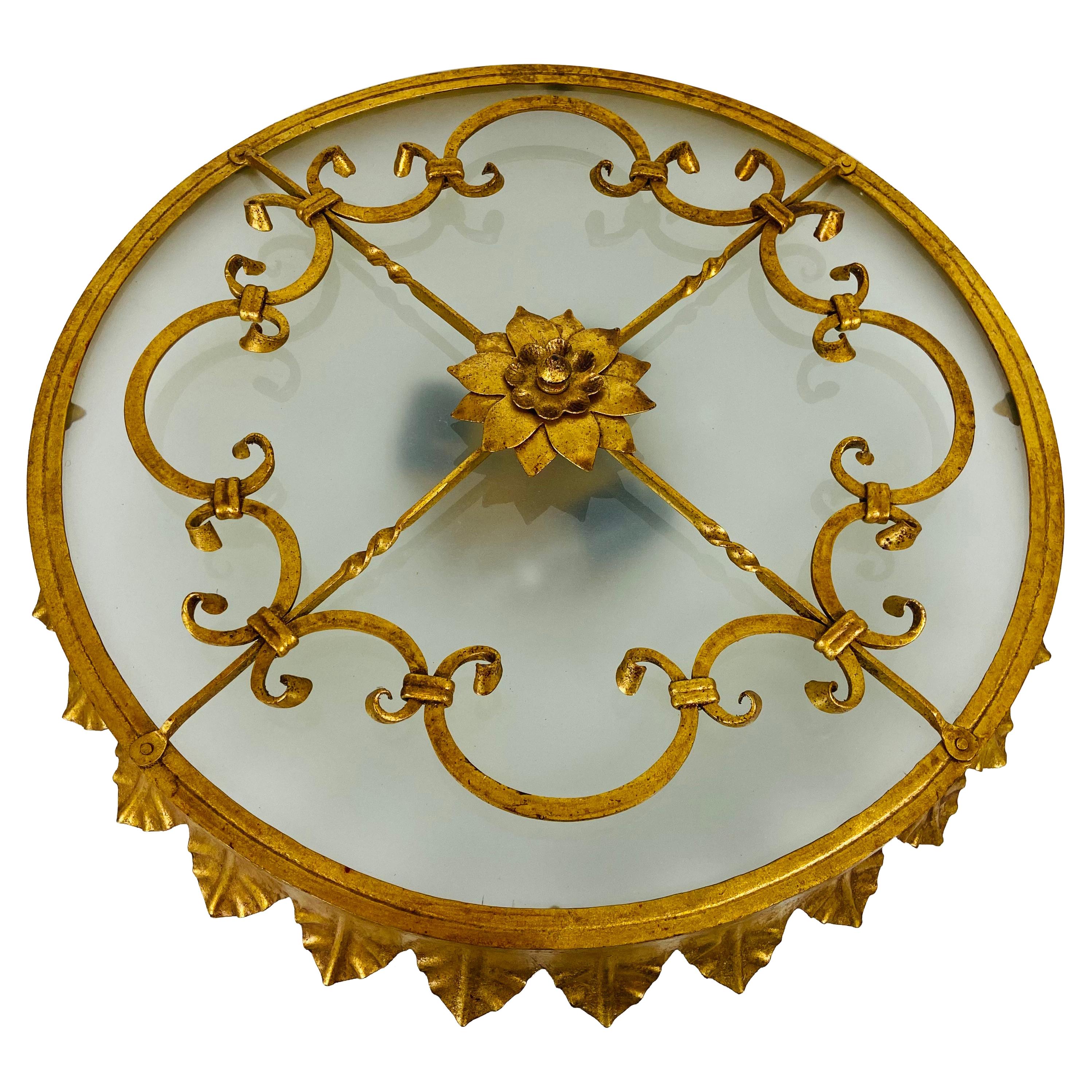 Banci Firenze Florentine Ceiling Light with Murano Flowers at 1stDibs