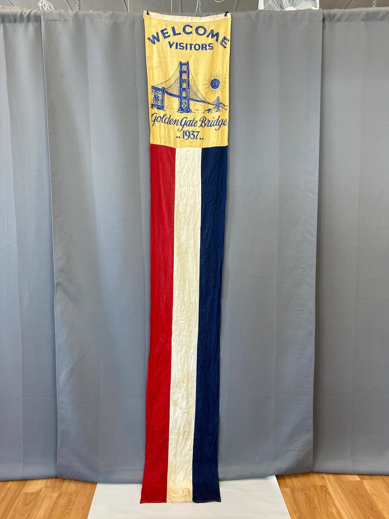 Golden Gate Bridge Inaugural Eight-Foot-Tall Banner, 1937 at 1stDibs