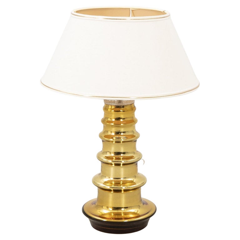 Golden glass lamp by Gustav Leek for Flygsfors, Sweden, 1960 For Sale ...