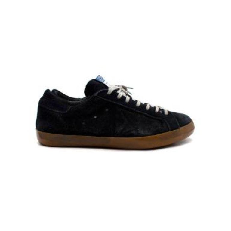 Golden Goose Anthracite Deluxe Suede Low Sneakers For Sale at 1stDibs