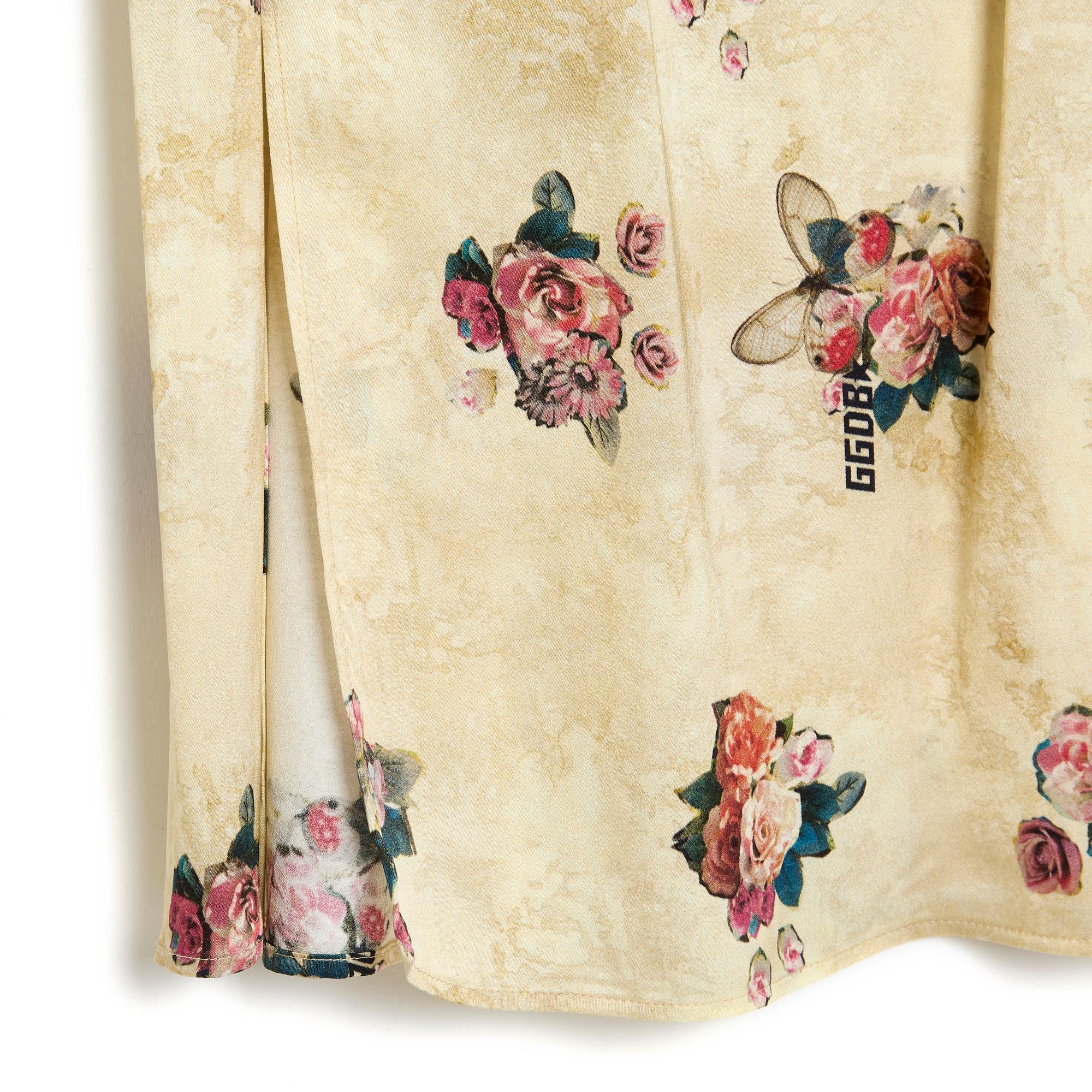 Golden Goose Deluxe Robe FR38 Maxi Shabby satin dress M For Sale at 1stDibs